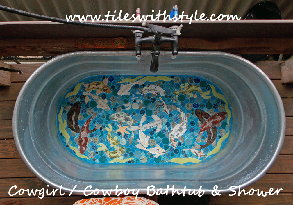 Stock Tank Cowgirl / Cowboy Bathtub and Shower by Tiles with Style ...