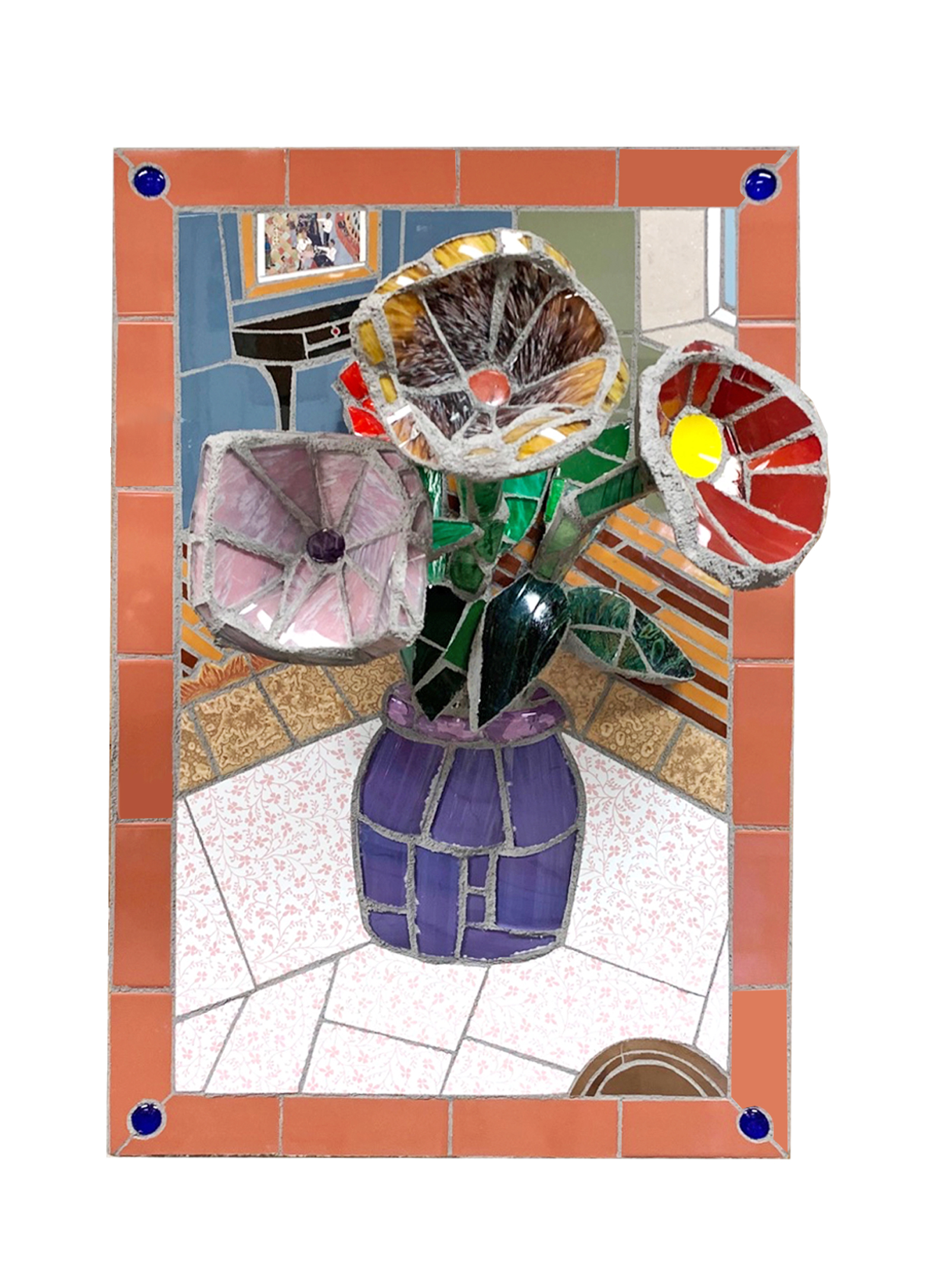 3D Floral Mosaic by Fine Art Mosaics featured on Design Journal.