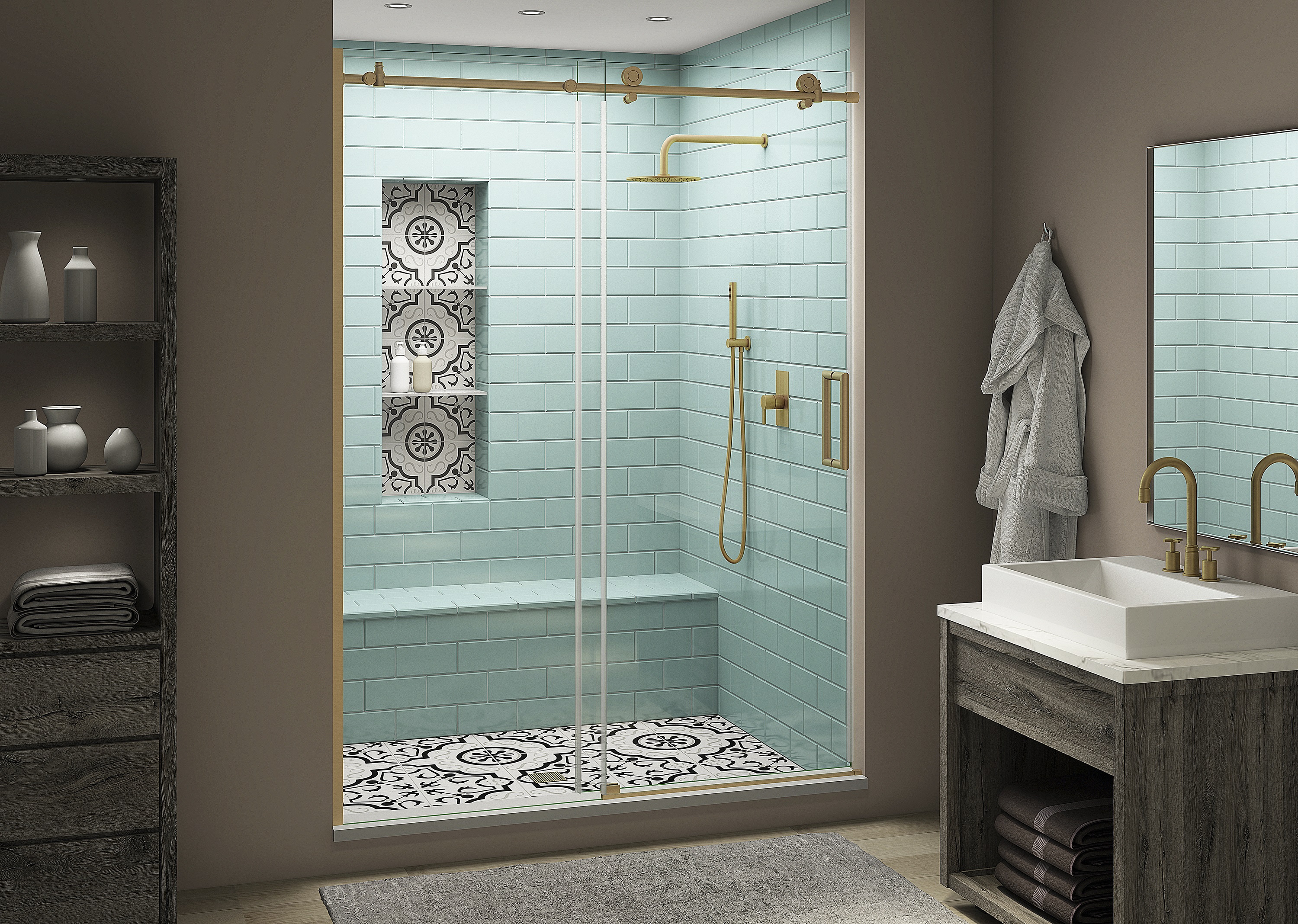 Aston Coraline Frameless Sliding Shower Door Collection: XL Class by ...