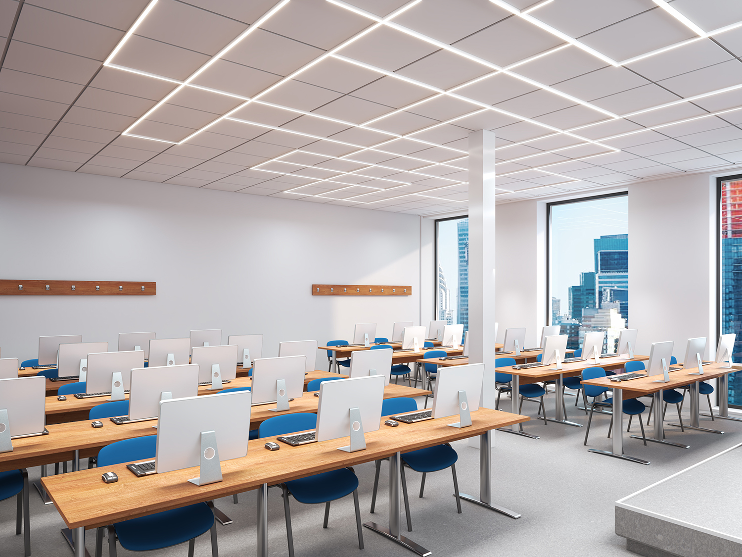 Tbar Ceiling FreeForm by PureEdge Lighting wins 2022 Platinum ADEX Award.