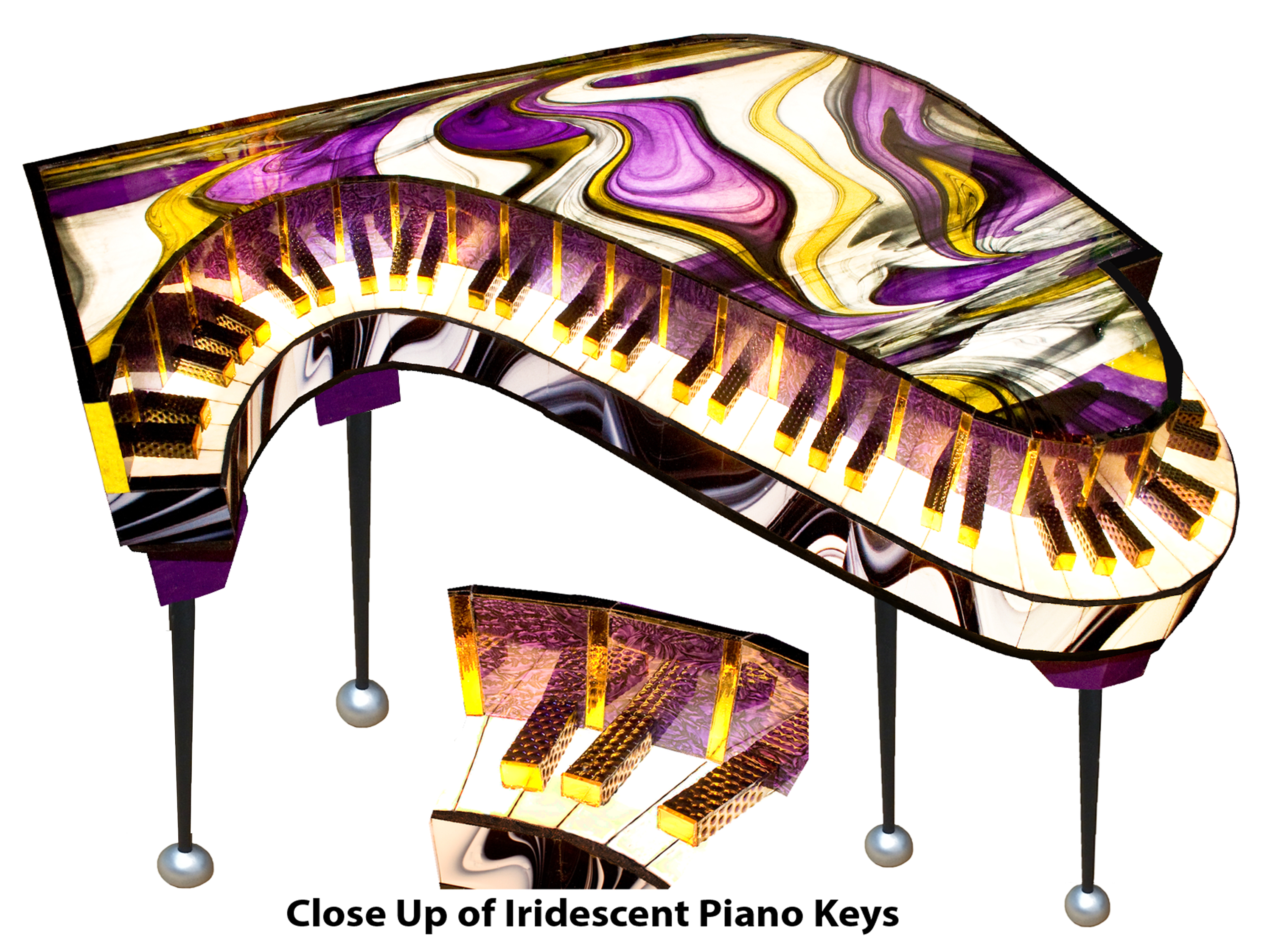 Stained Glass Illuminated Piano by Stained Glass Sculpture Art featured ...