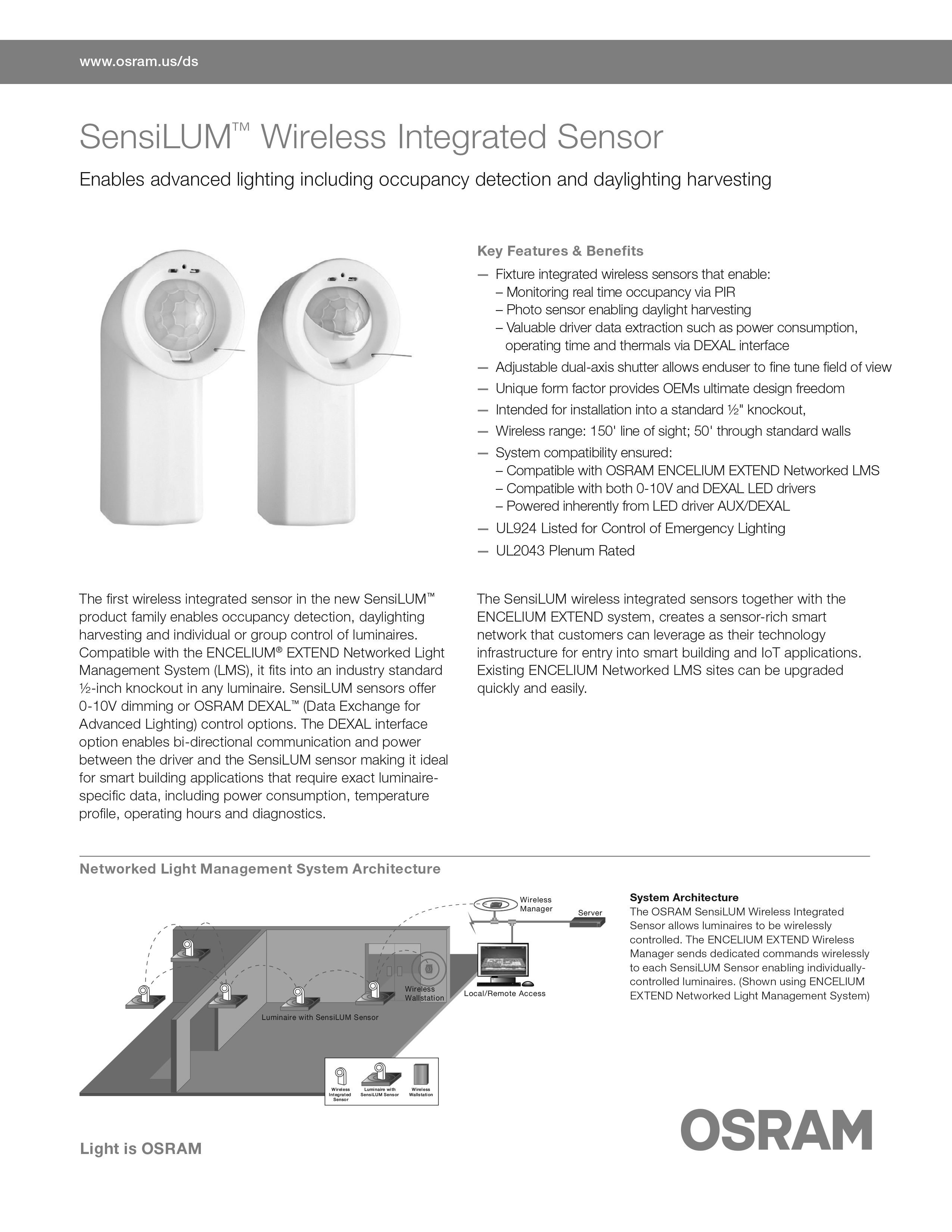 OSRAM SensiLUM Wireless Integrated Sensor by OSRAM - Digital Systems ...