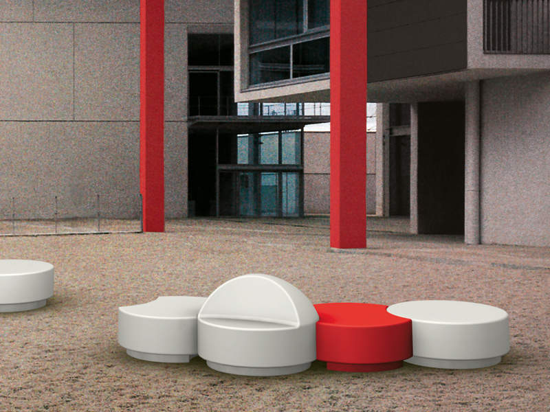 Disk Benches by Peter Pepper Products, Inc. featured on Design Journal.