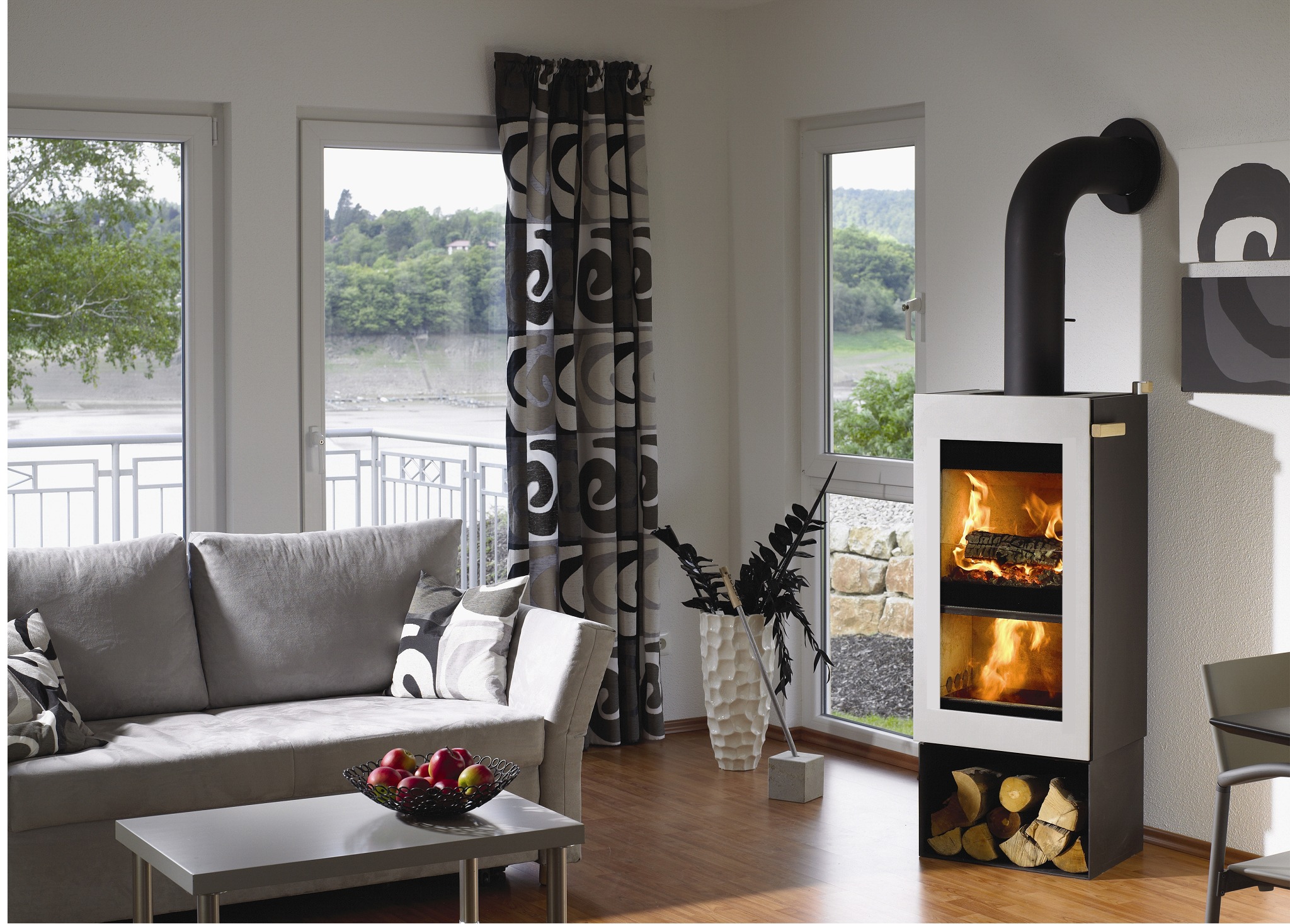 Twinfire woodburning stove by Wittus - Fire by Design featured on ...