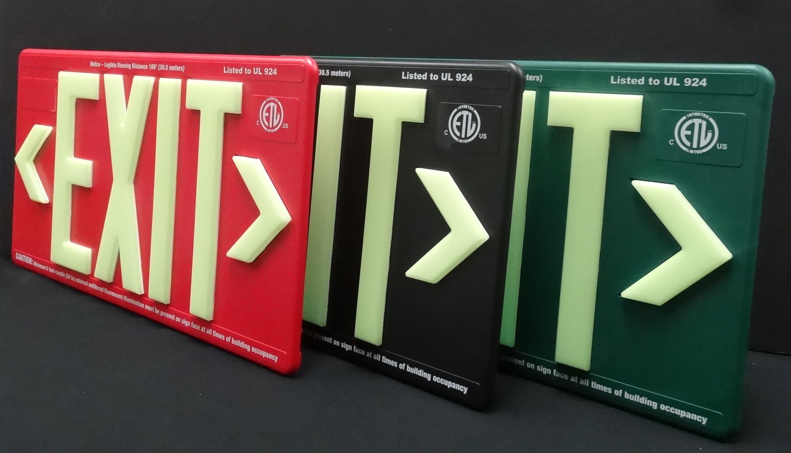 Outdoor-Wet Location Photoluminescent EXIT Signs by American Permalight ...