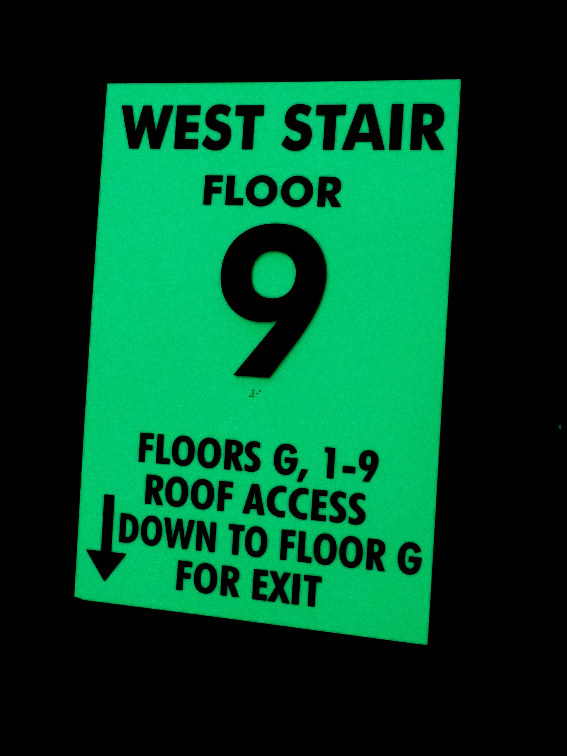 Floor Identification Signs that glow in the dark by American Permalight ...