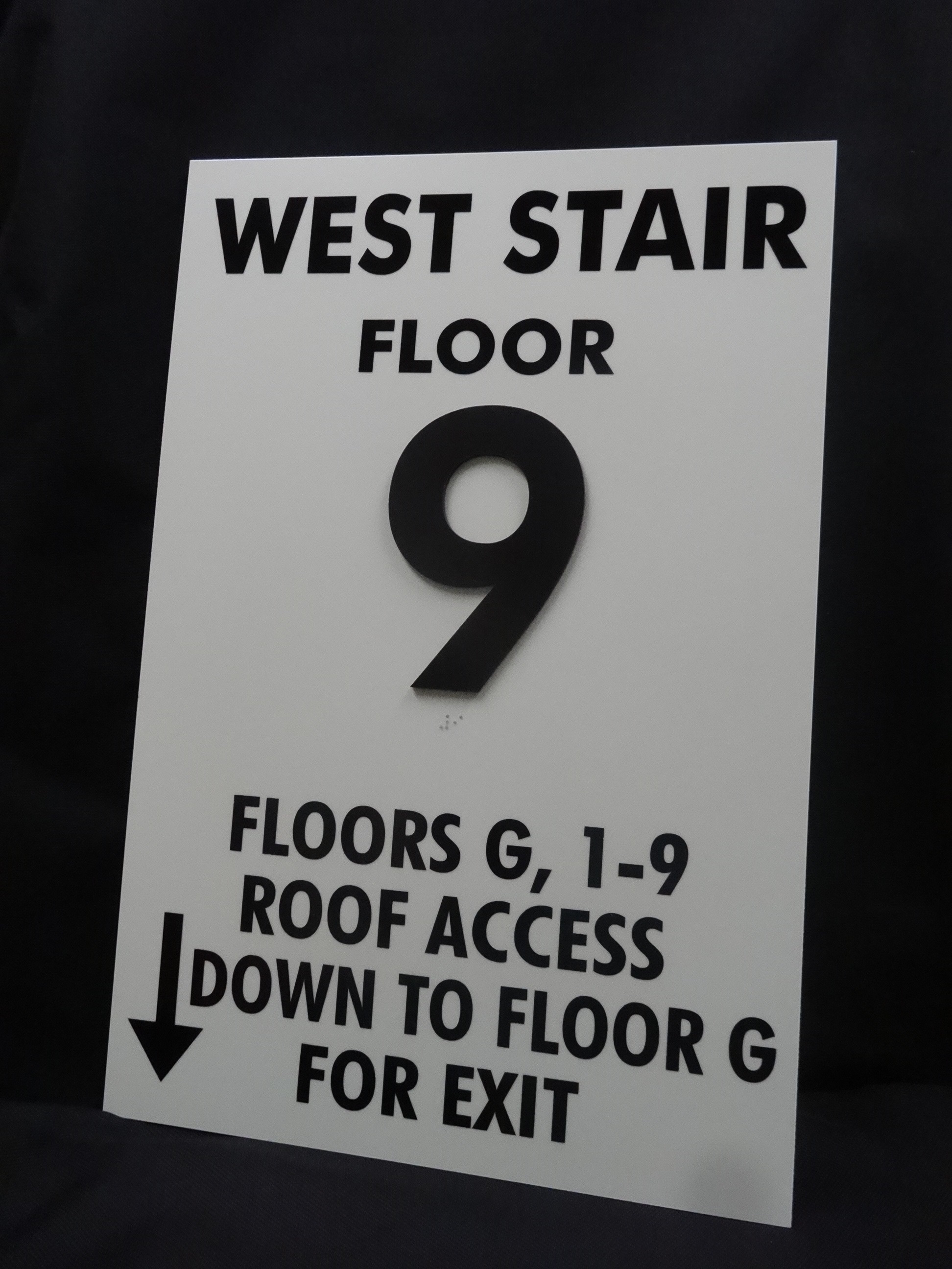 Floor Identification Signs that glow in the dark by American Permalight ...
